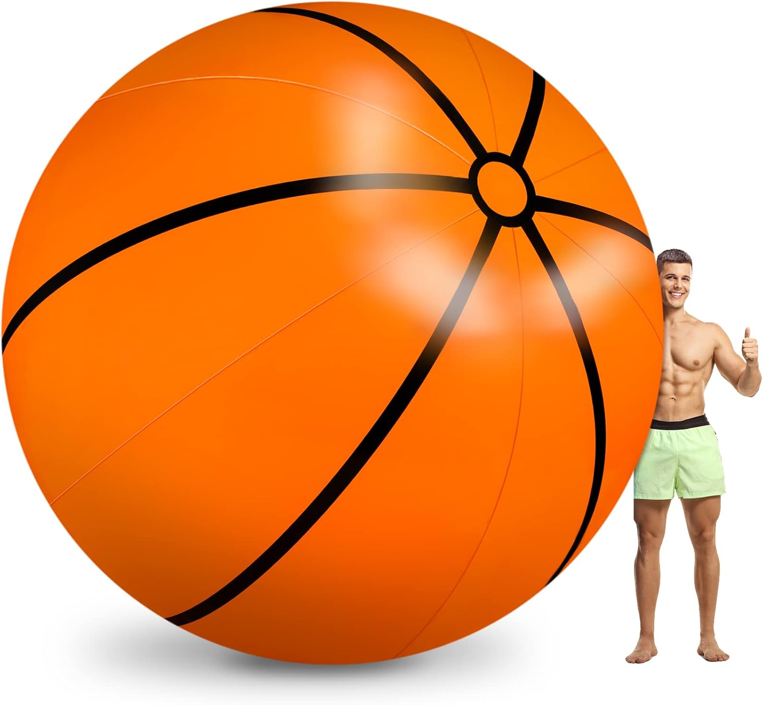 Amazon.com: Lewtemi 8.2 Ft Giant Inflatable Basketballs Large ...
