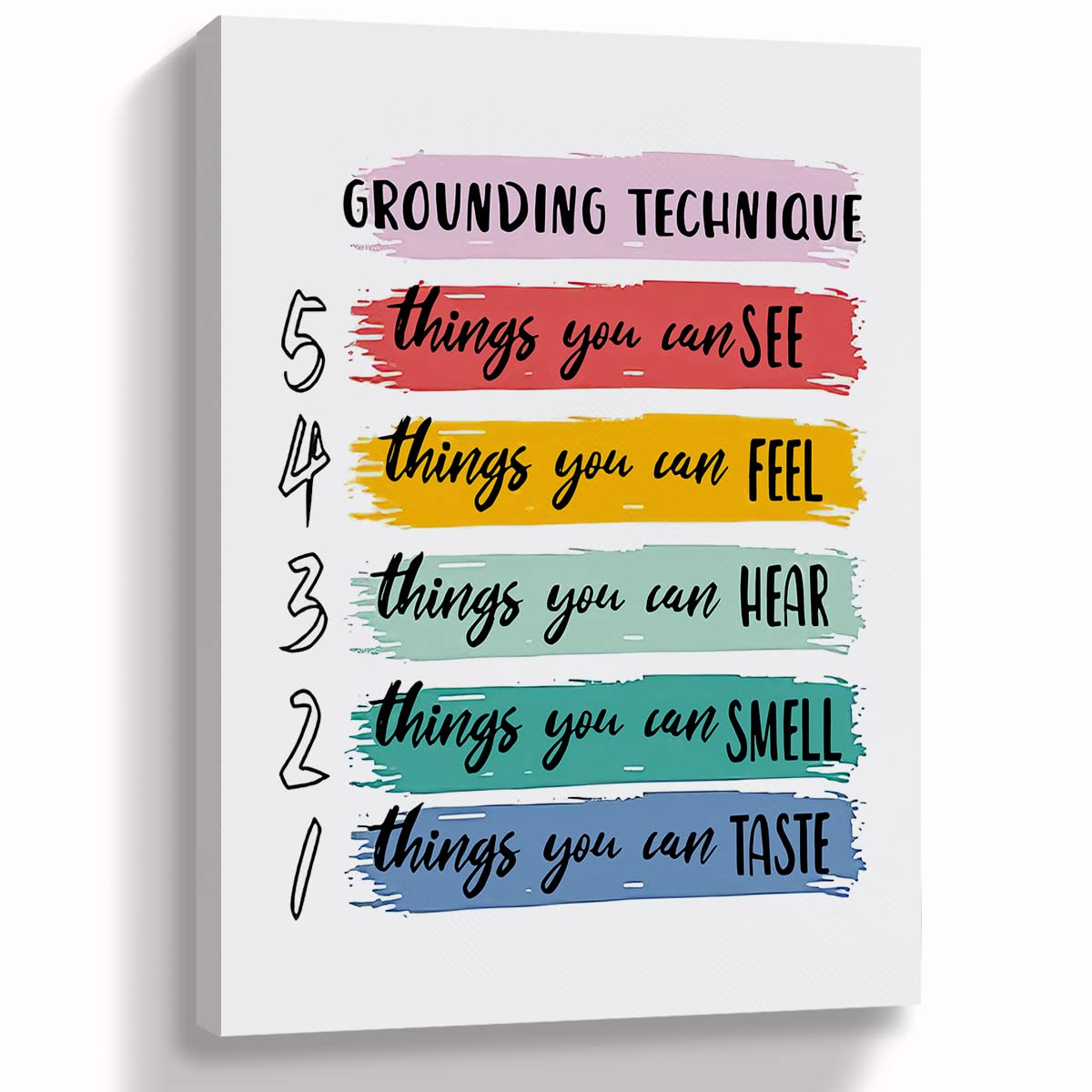 Grounding Technique Anxiety Breathing Canvas Wall Art Prints Health ...