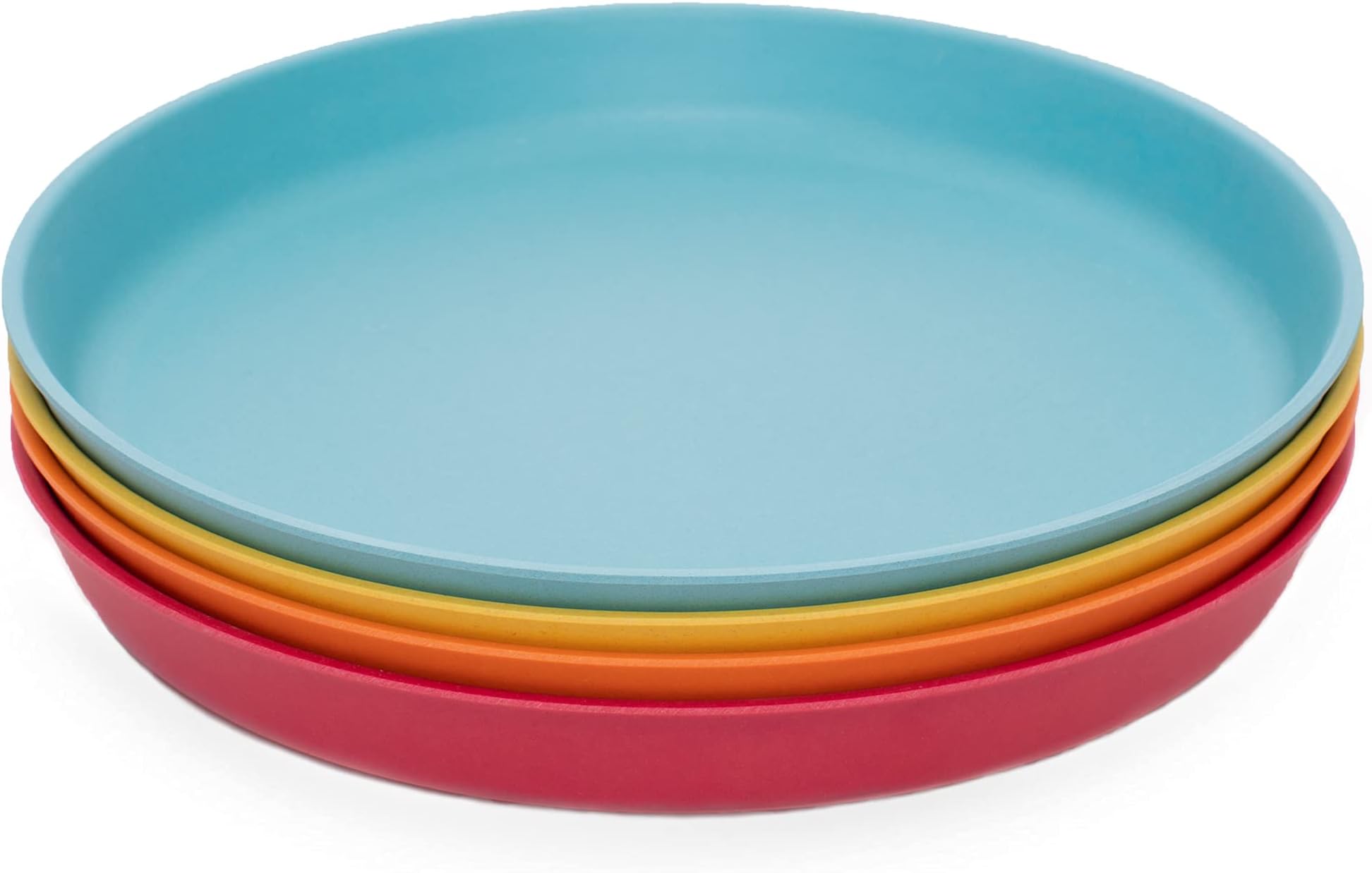 Amazon.com | PLASKIDY Kids Plates Set of 12 - Toddler Plastic Dinner ...