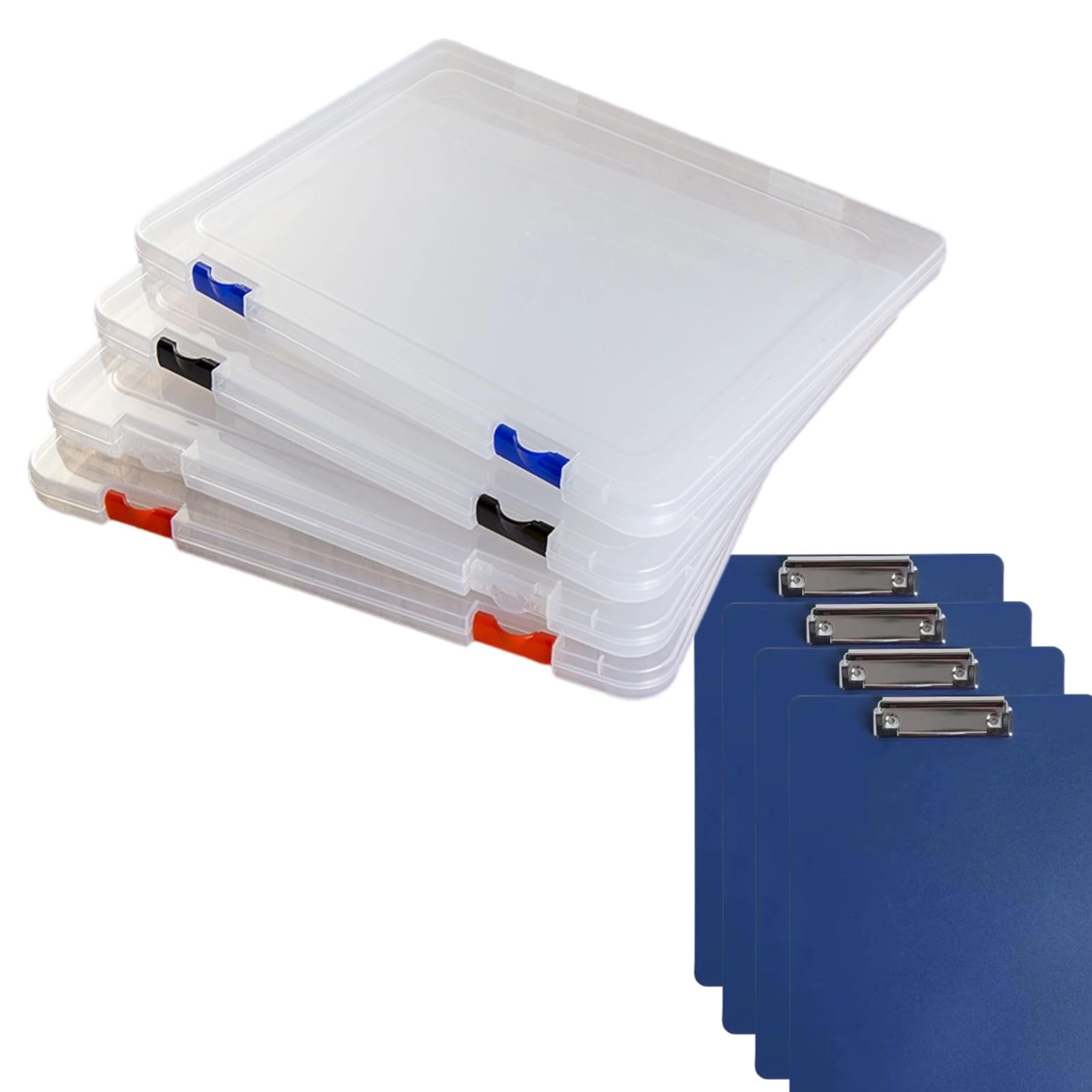 Snapklik.com : GOVNPJ 4 Pack Portable Project Case, A4 File Box