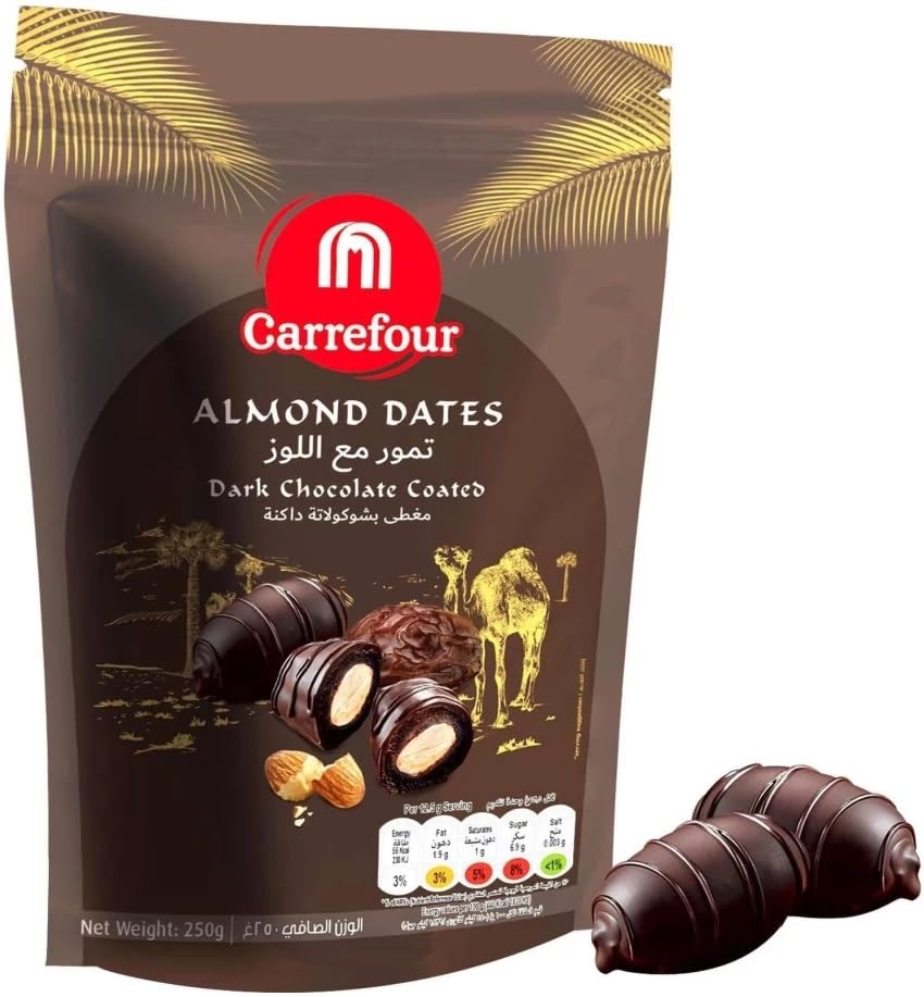 Carrefour Almond Dates Covered Dark Chocolate Stuffed With Roasted ...