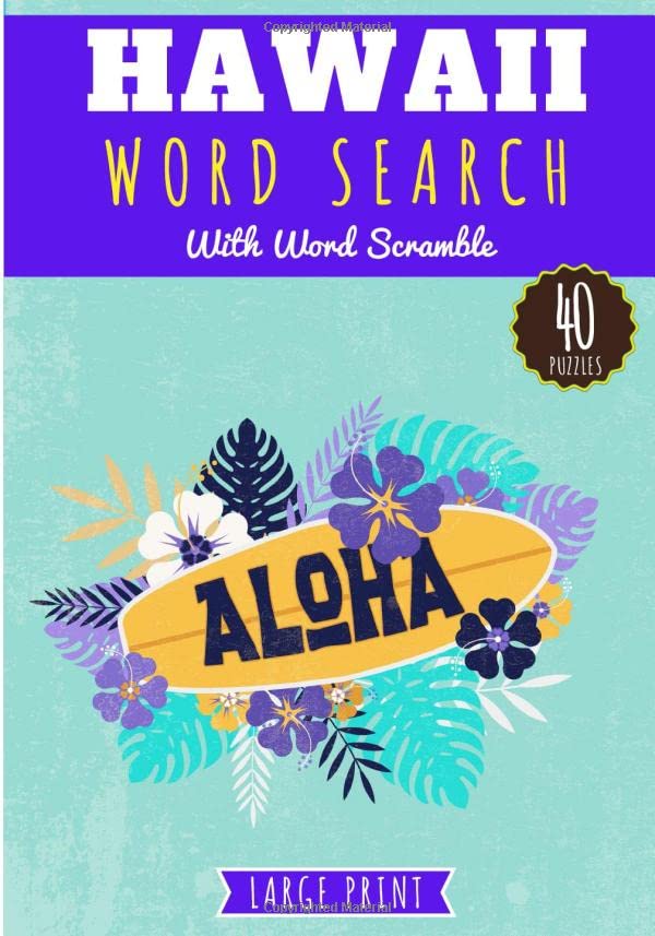 Hawaii Word Search: Aloha | Hawaiian Word Search | Challenging Puzzle ...