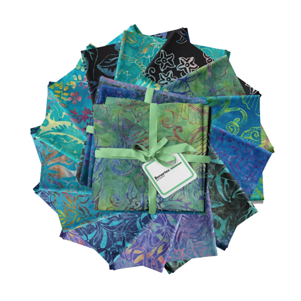 Benartex Bali Calypso Fat Quarter Bundle for Quilting and Crafting, 14 ...