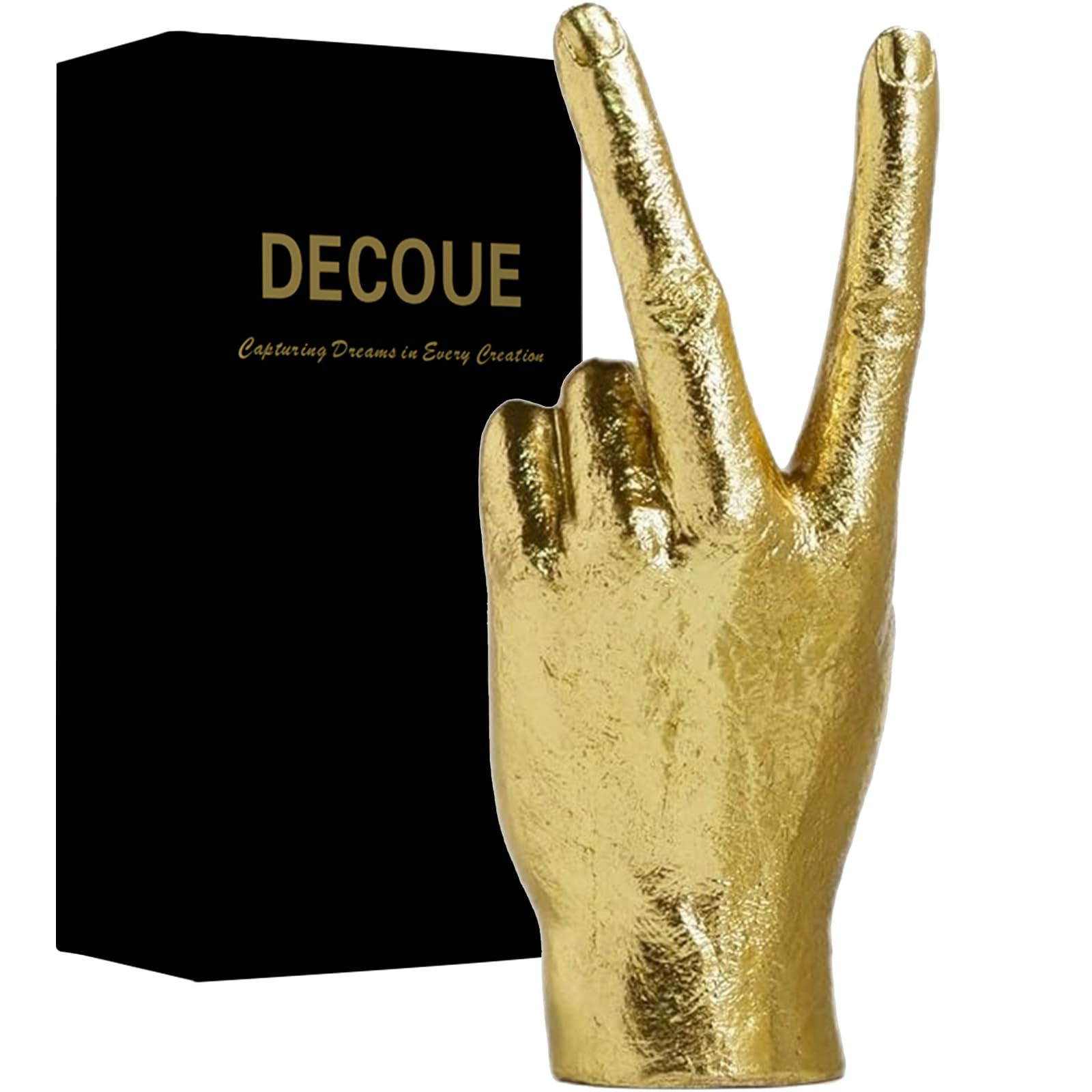 Amazon.com: DECOUE Gold Decor, Gold Gesture Statues and Sculptures ...