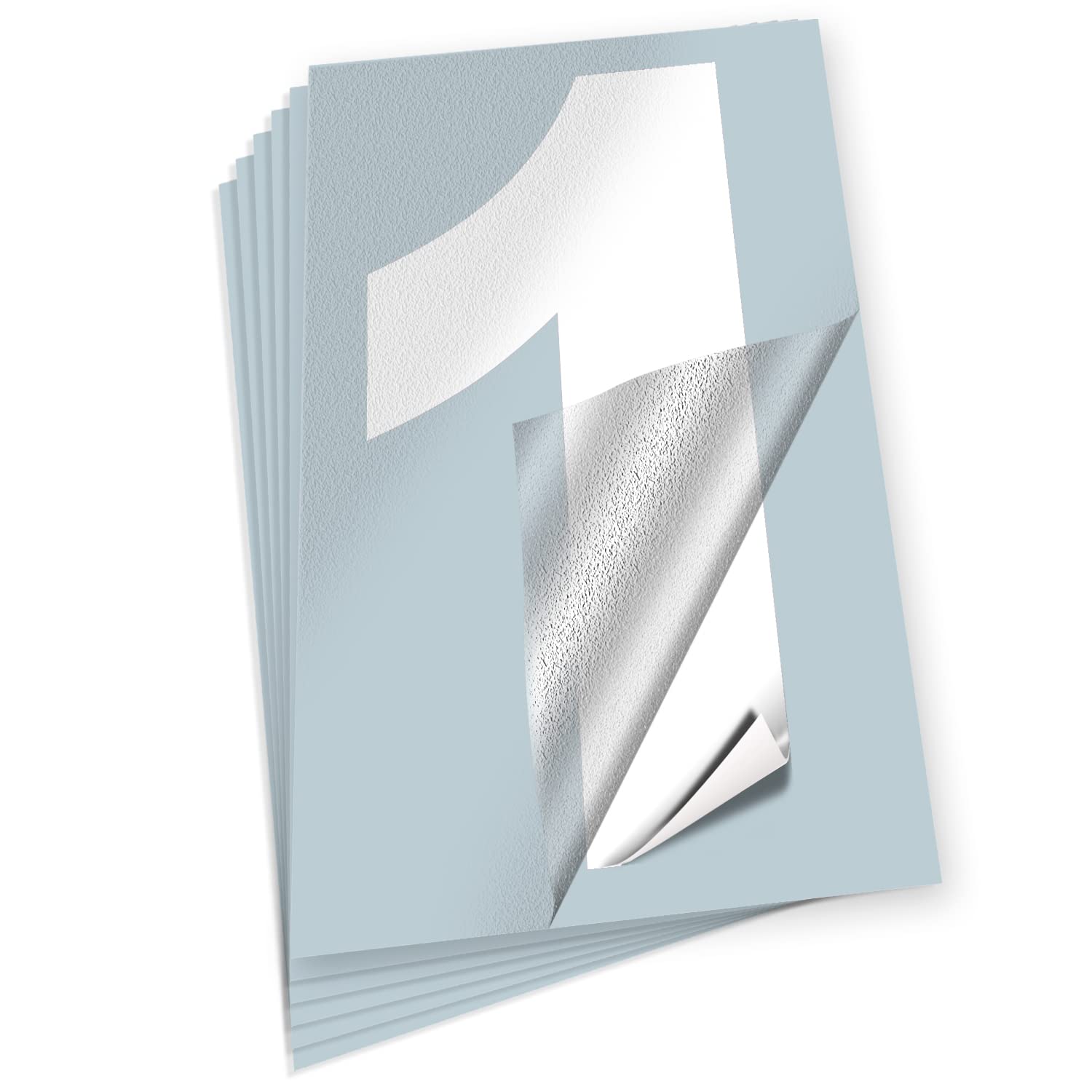 Amazon.com: iSYFIX White Vinyl Number 1 (One) Stickers - 6 Pack 8 inch ...