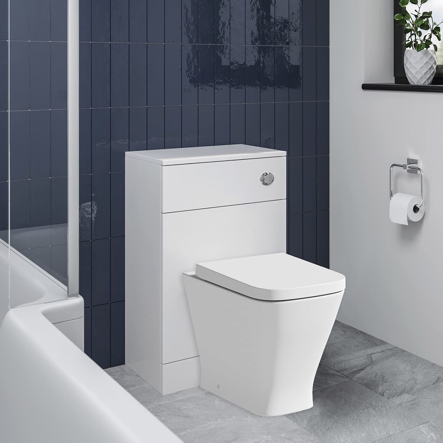 Buy Ceramica BTW Back To Wall Toilet Pan Concealed Cistern Unit 500mm ...