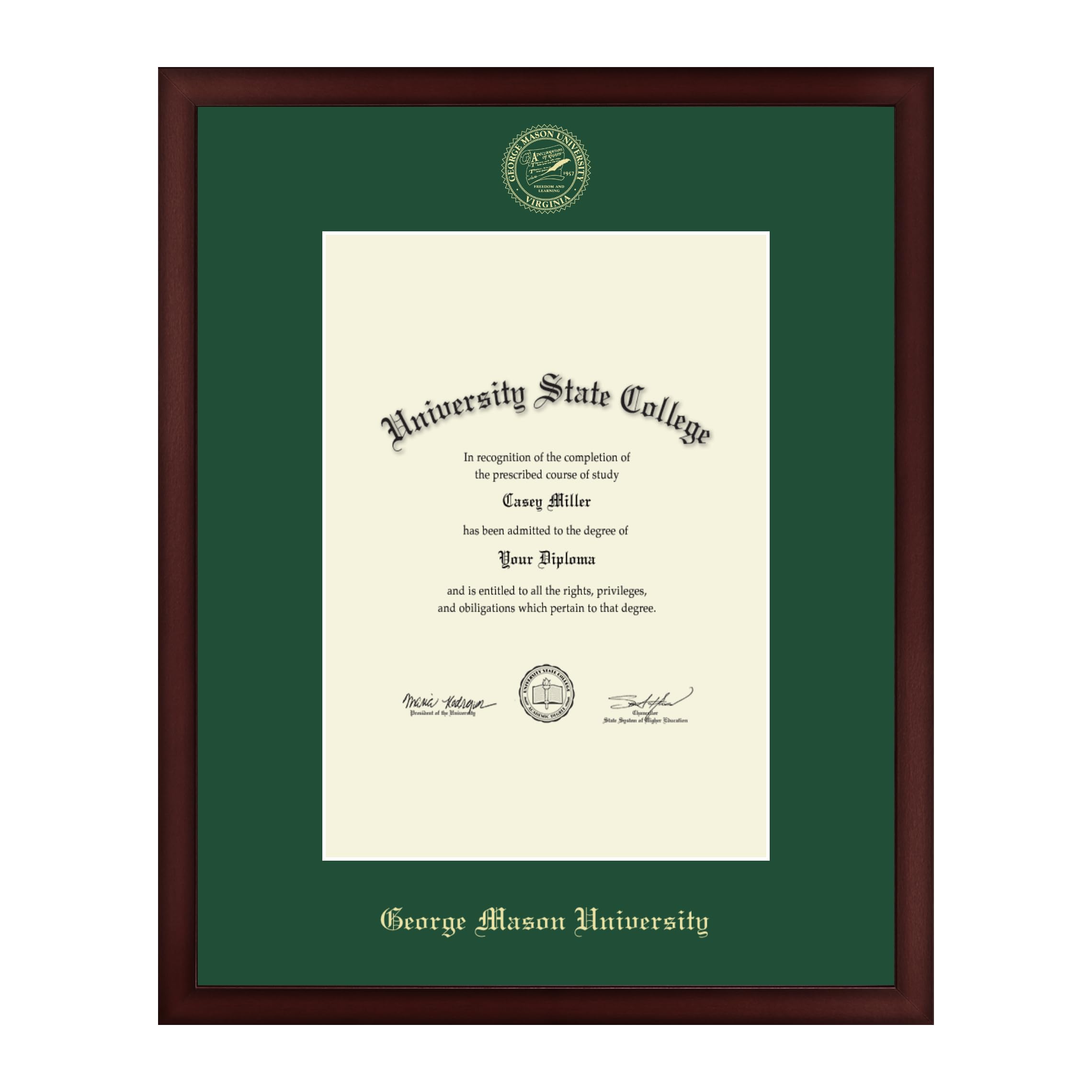 Amazon.com - Framerly - George Mason University 10" W X 14" H Diploma ...
