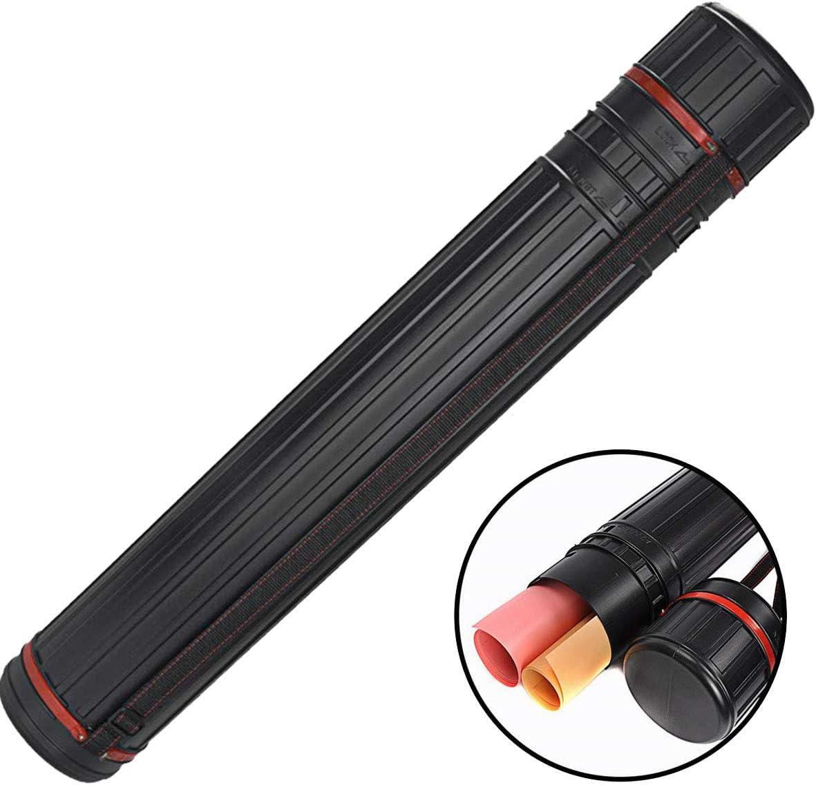 Amazon.com : Drawing Tube Blueprint Case Telescoping Art Tube Large ...