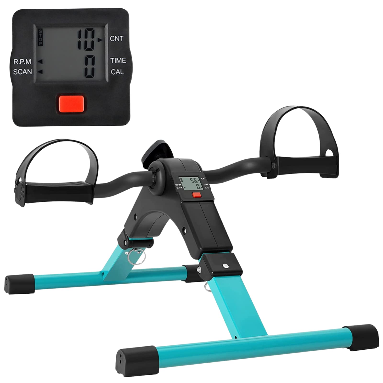 Uten Folding Pedal Exerciser Mini Exercise Bike Portable Foot Peddler ...