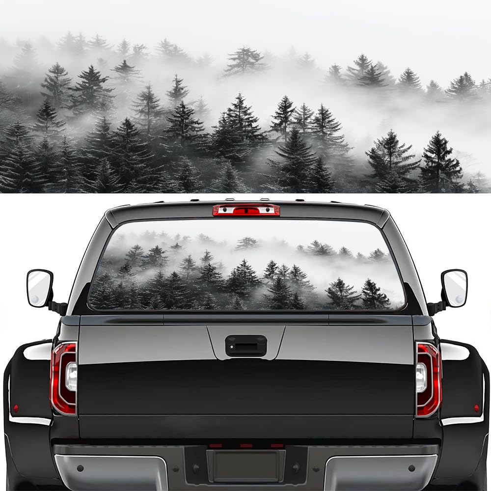 Amazon.com - Modern Mountain Forest Truck Rear Window Graphic Decals ...