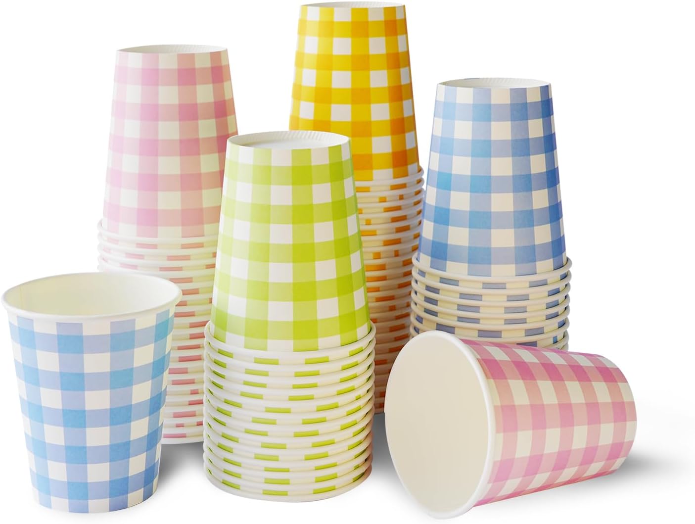 Amazon.com: Cheerland Sage Green Orange Striped Paper Cups Pastel Fall ...