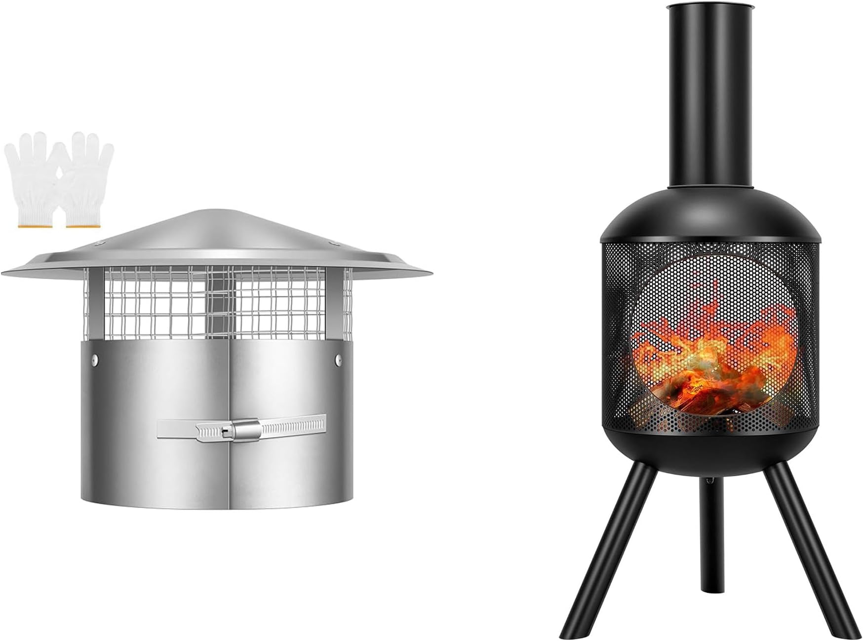 Amazon.com: VIVOHOME 6" Cone Top Chimney Cap with Screen, Round Roof ...