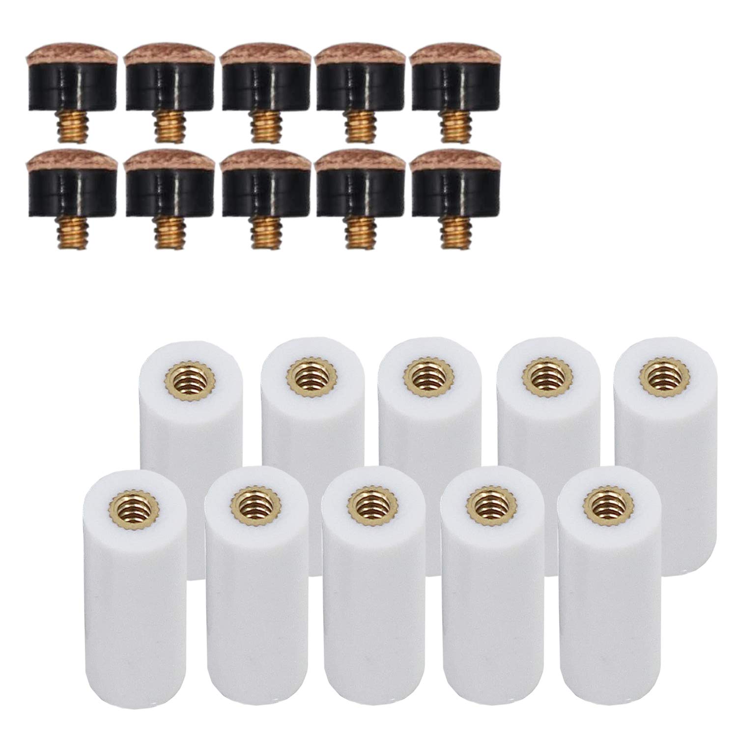 Amazon.com : 20 Pieces 12mm Pool Cue Tips Slip on Cue Tip Replacement ...