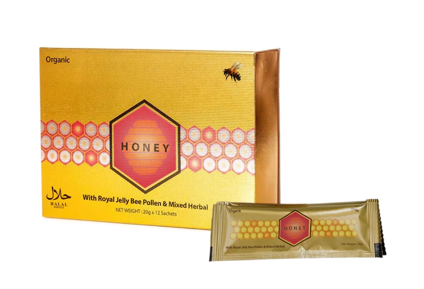 Buy Dual VIP Honey Pack – Extra Gold Halal Honey & Pink Honey Sachets ...