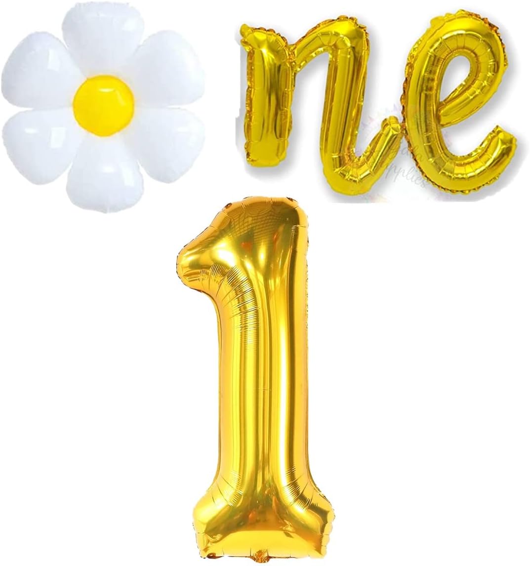 Amazon.com: White Daisy Balloons One Groovy Balloon for Baby Daisy ...