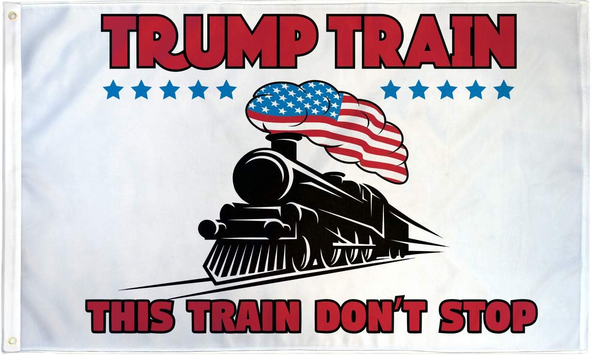Amazon.com : Trump Train Flag 3x5ft Poly - This Train Don't Stop ...