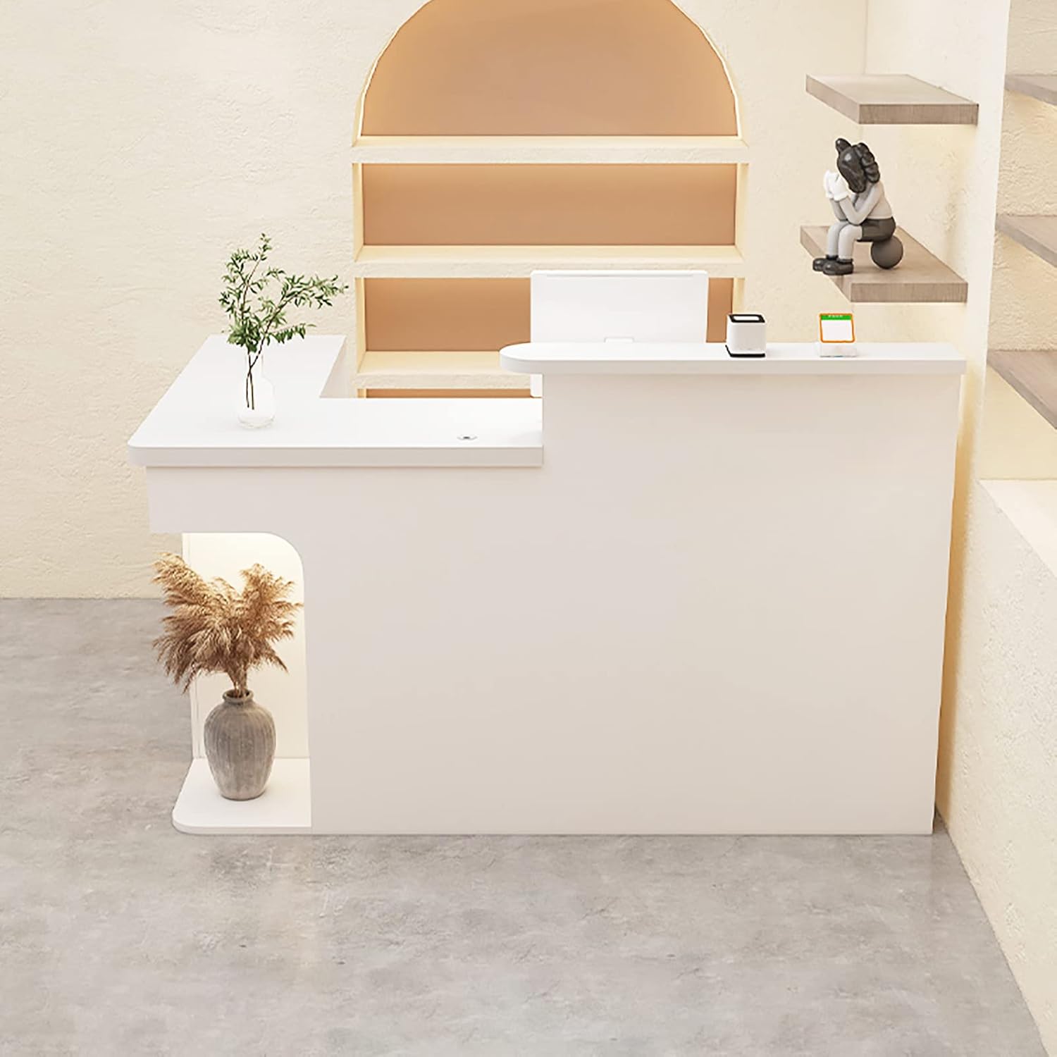 Cash Register Counter, Counter Table, Wooden Small Front Desk, Stylish ...