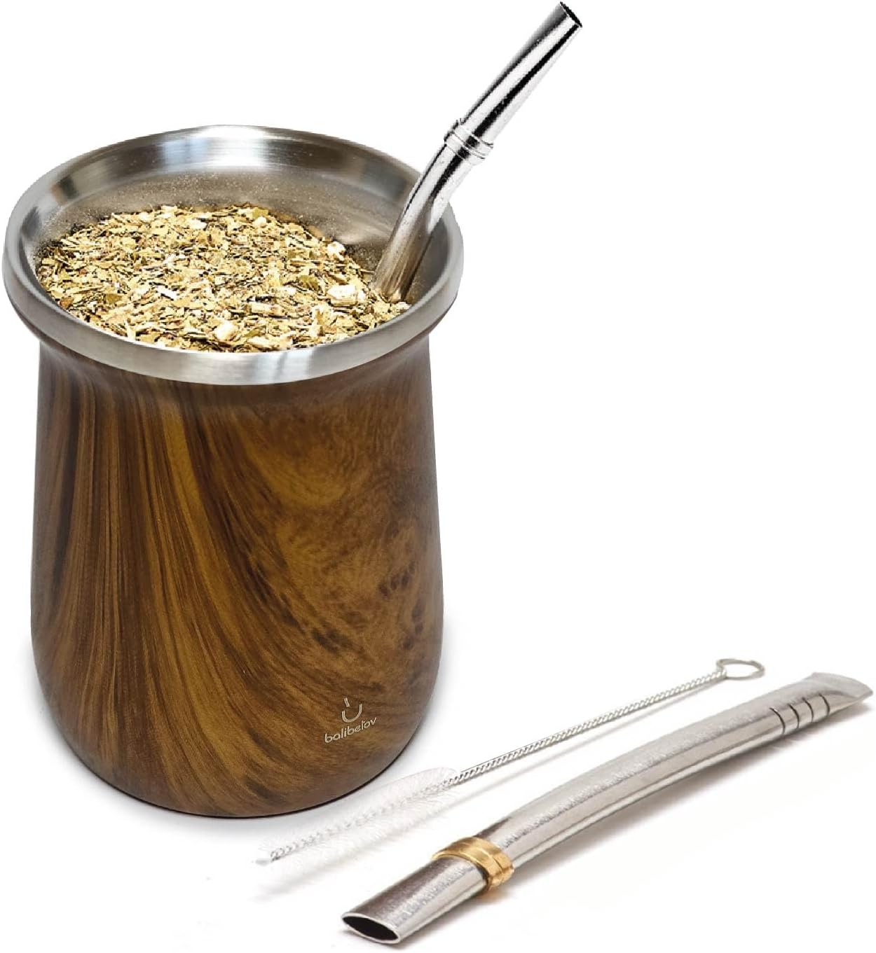 Amazon.com | BALIBETOV Yerba Mate Kit - Includes One Yerba Mate Cup and ...