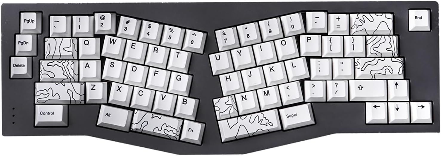 Amazon.com: 156 Keys PBT Keycaps Dye Sub Cherry Profile Topographic ...