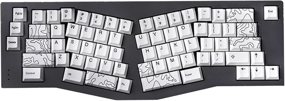 Amazon.com: 156 Keys PBT Keycaps Dye Sub Cherry Profile Topographic ...