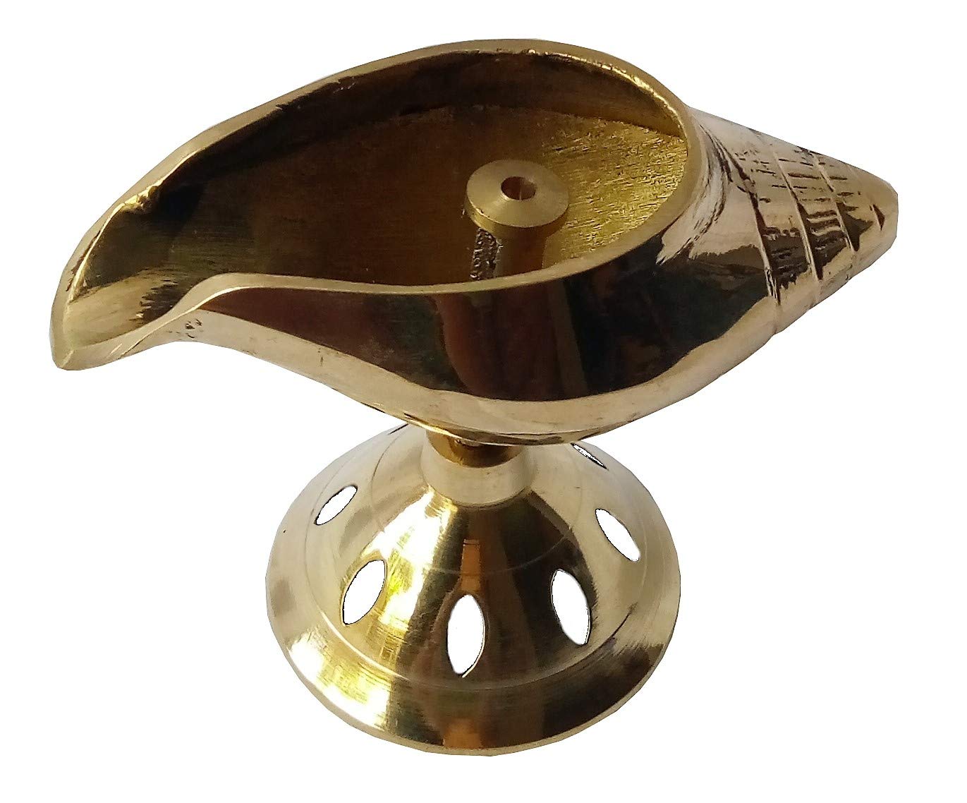 Buy MOZO HUB Brass Golden Shankh Akhand Deep 10 cm Online at Low Prices ...
