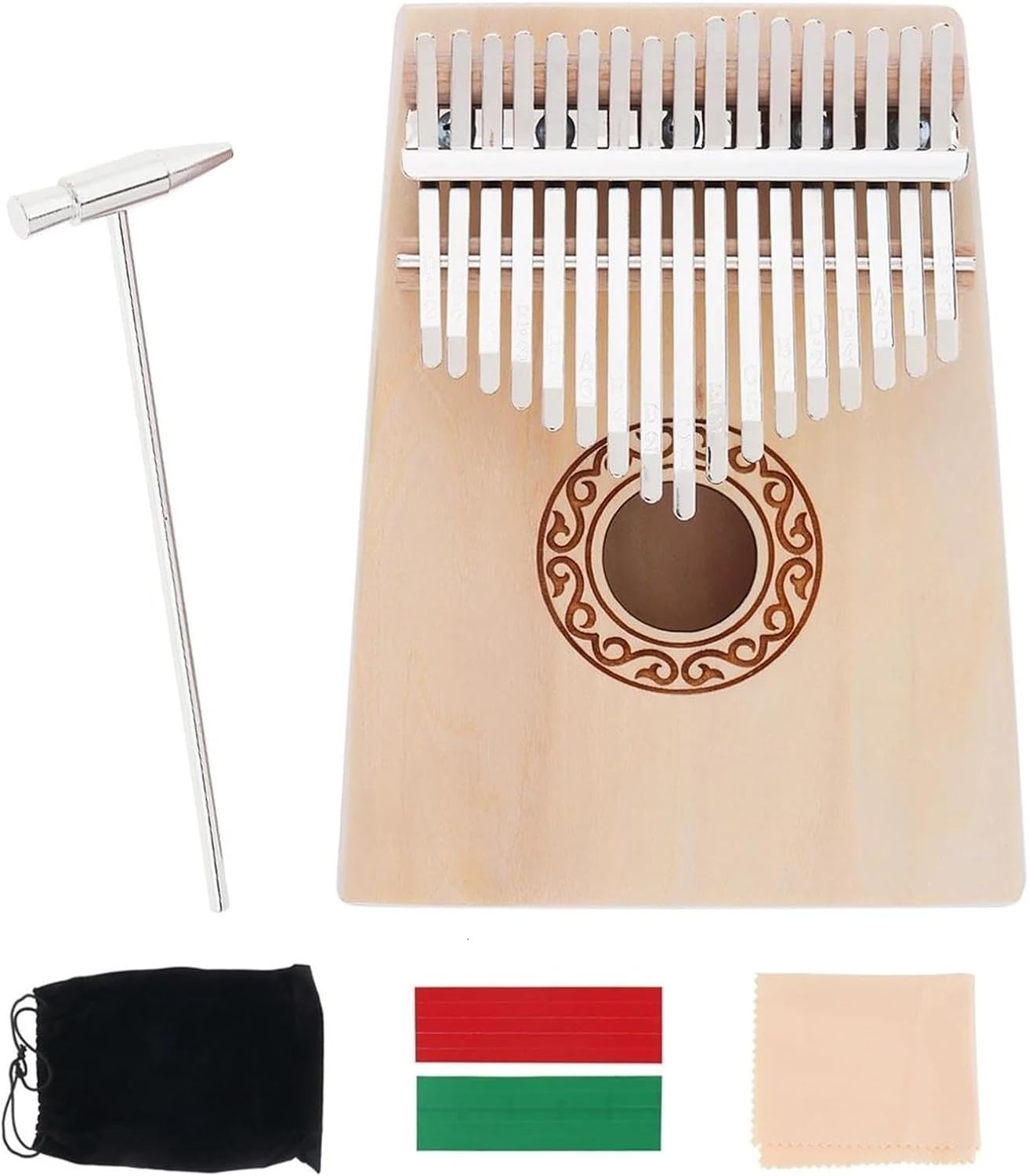Amazon.com: Kalimba Professional Kalimba 17Keys Solid Wood Keyboard ...