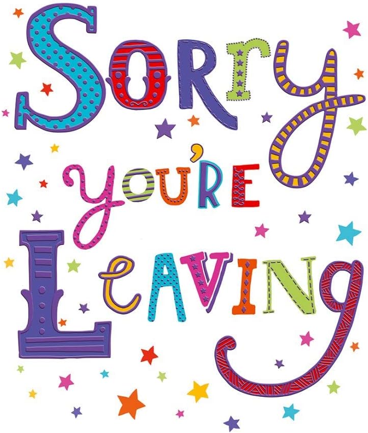 Amazon.com : Extra Large Sorry You`re Leaving Card - 8.75 x 11.75 ...