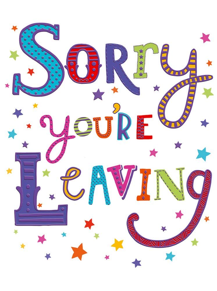 Buy Extra Large Sorry You`re Leaving Card - 8.75 x 11.75 Inches ...