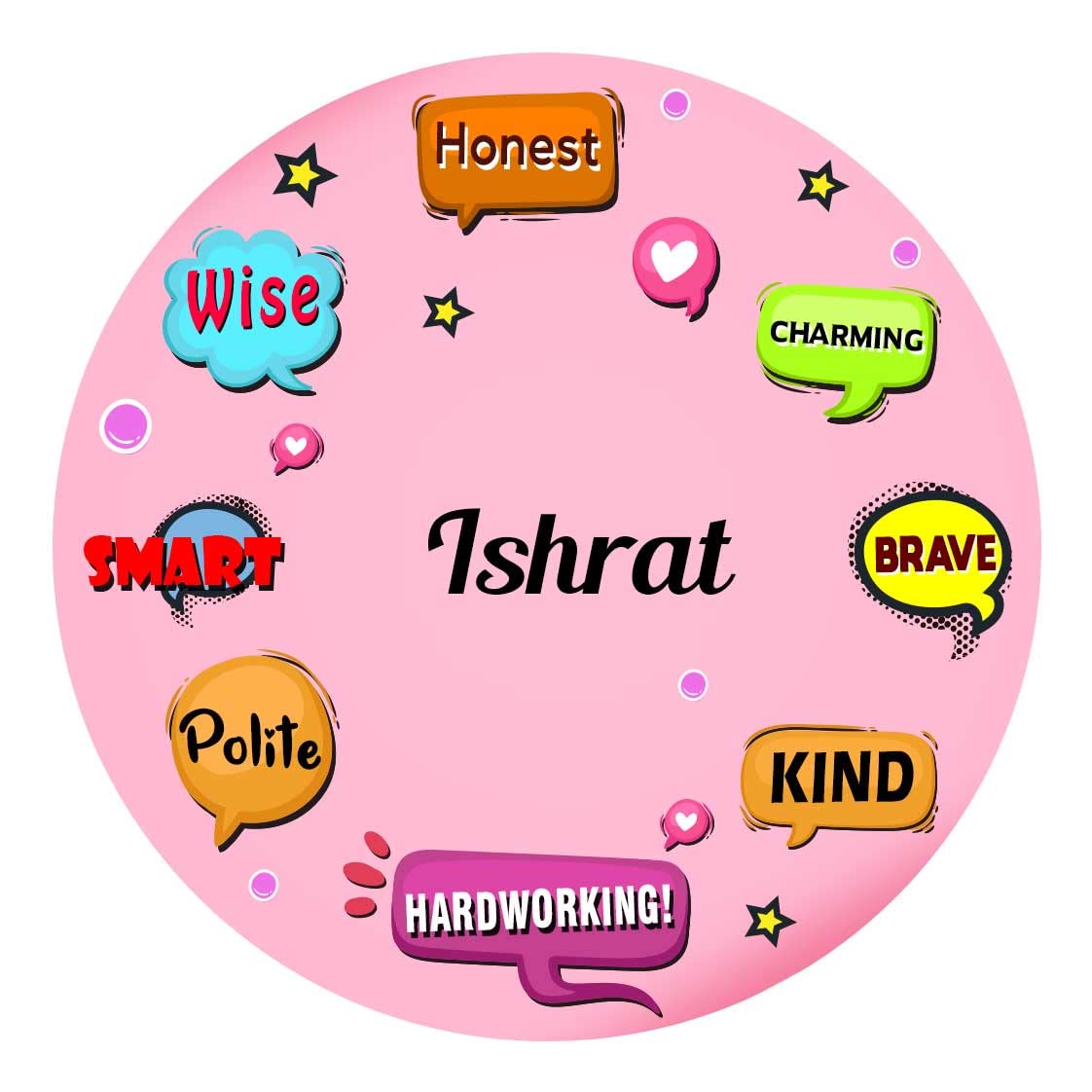 Ishrat Name Logo