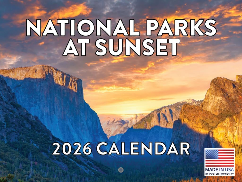 Amazon.com : National Park Calendar 2026 Parks At Sunset Monthly Wall ...