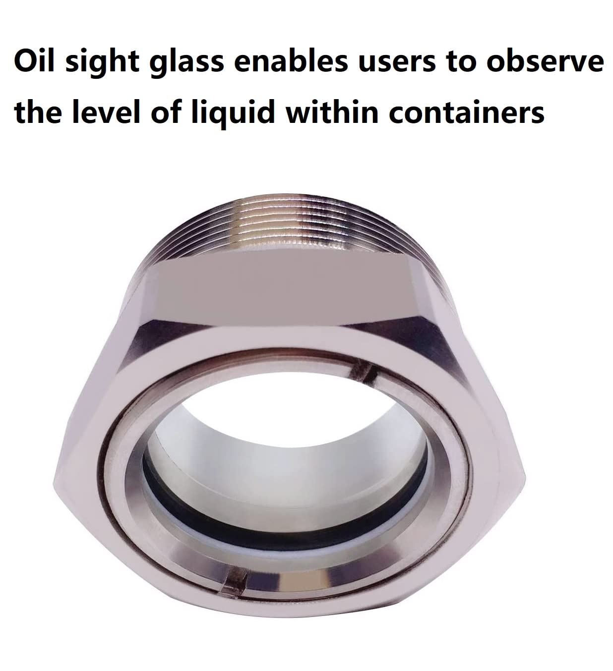 Snapklik.com : Compressor Oil Sight Glass 2 Inch NPT Male Hex Head ...