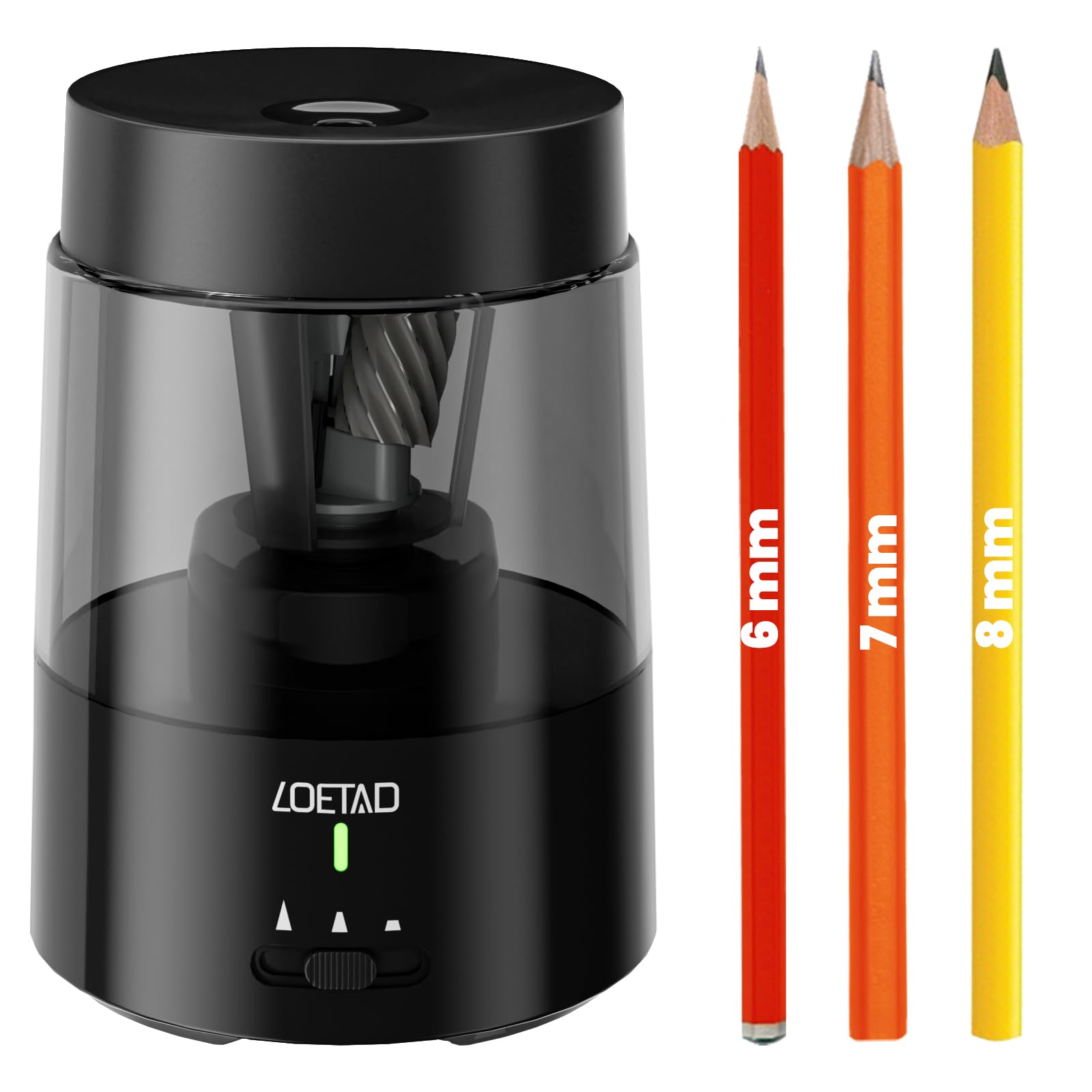 LOETAD Electric Pencil Sharpener USB Rechargeable Pencil Sharpener ...