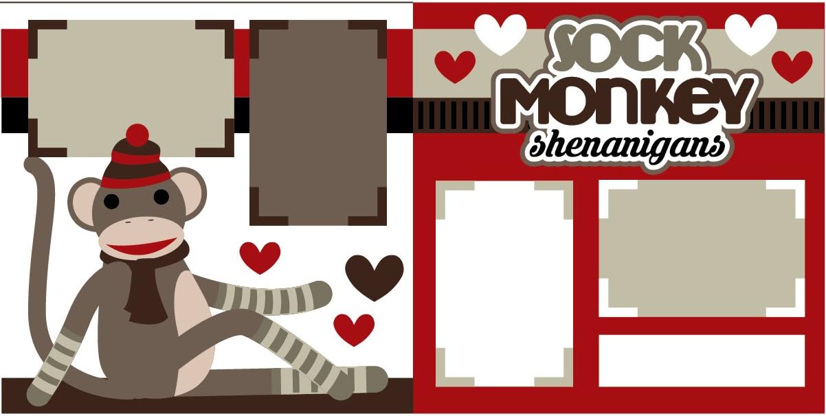 Amazon.com: "Sock Monkey" Scrapbook Page Kit