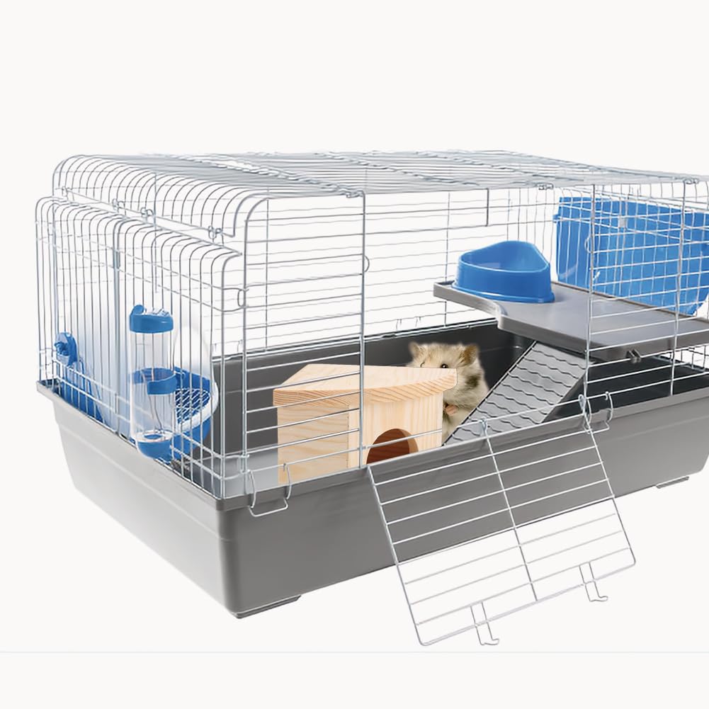 Hamster Hideout House Wooden - Ventilated Small Animal Habitat For ...