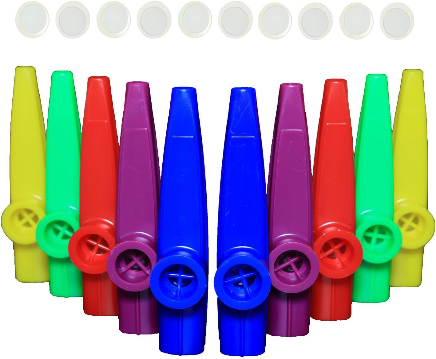 Amazon.com: Crystaljun 10Pcs Plastic Kazoos With 20Pcs Kazoo Flute ...