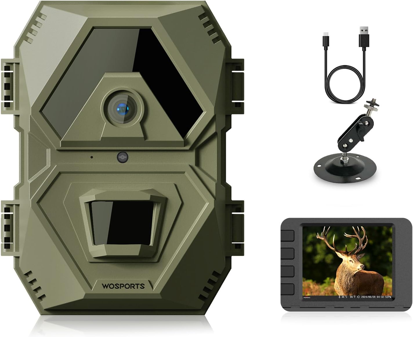 Amazon.com: WOSPORTS 24MP Mini Trail Camera Trail Camera with Night ...