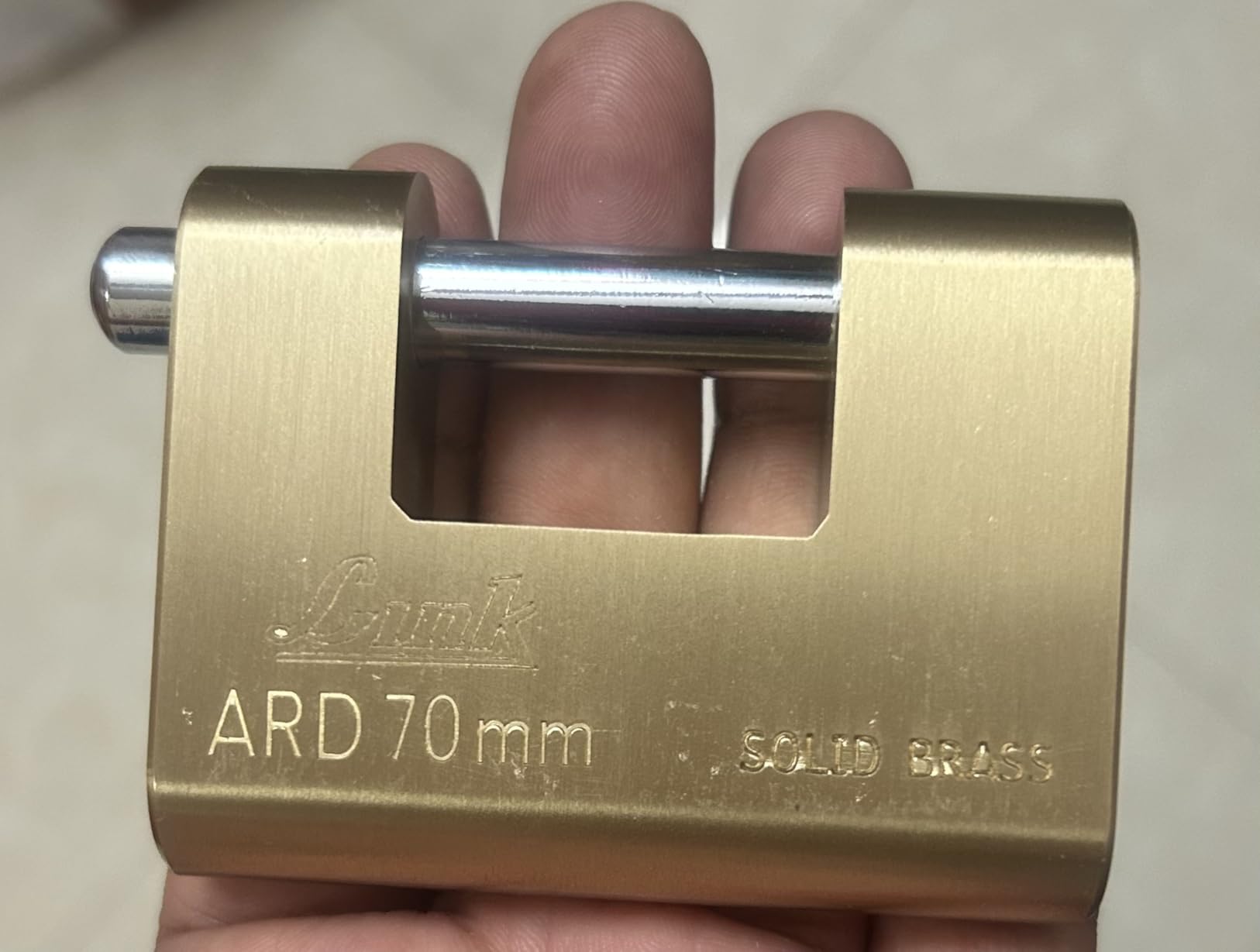 Link Armored 70mm Padlock, Hardened Shackle | Solid Brass Body with 3 ...