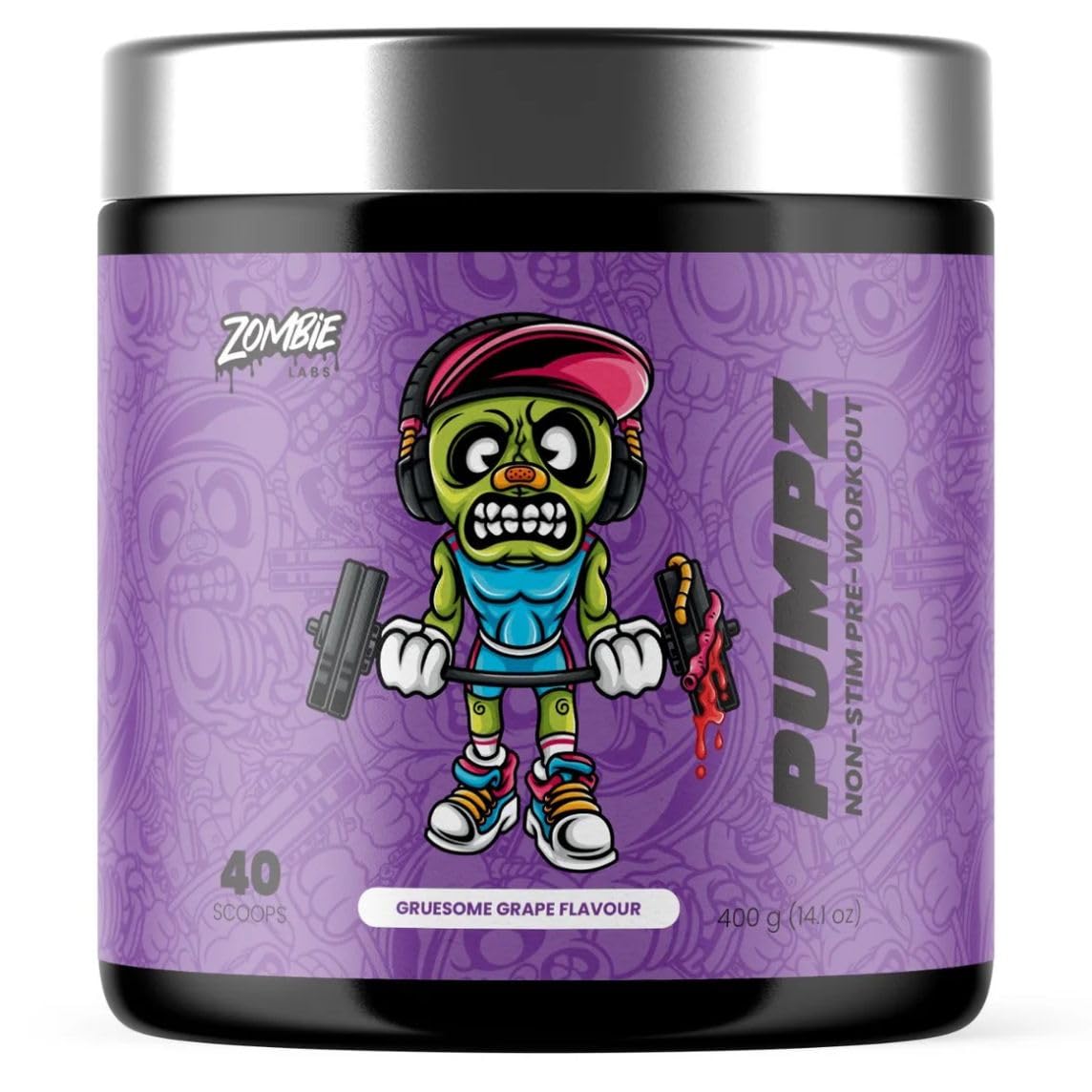 Zombie Labs Pumpz Non-Stim Pre Workout Gruesome Grape 40 Serves ...