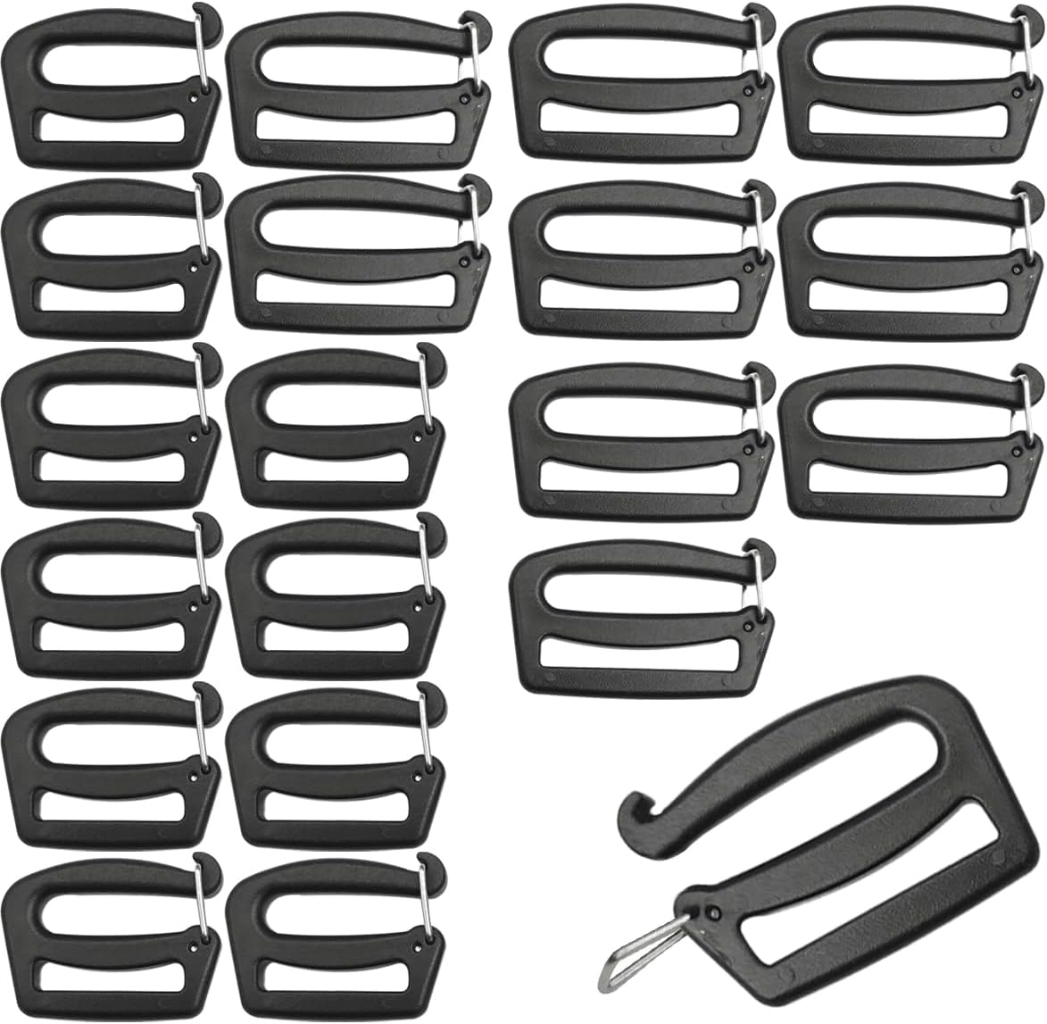 Amazon.com: 20 PCS G Hook Webbing Connecting Buckles Adjustable Plastic ...