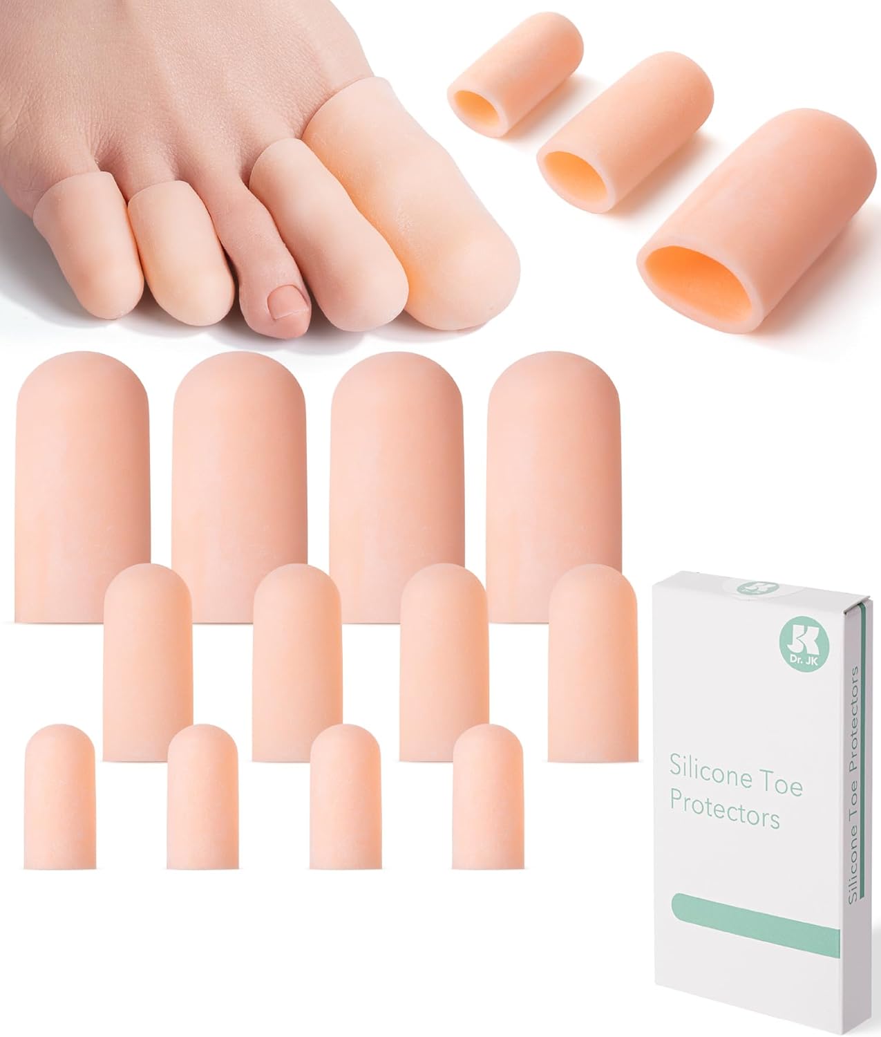 Amazon.com: Dr. JK- Silicone Toe Protectors for Men & Women, 6 Pairs ...
