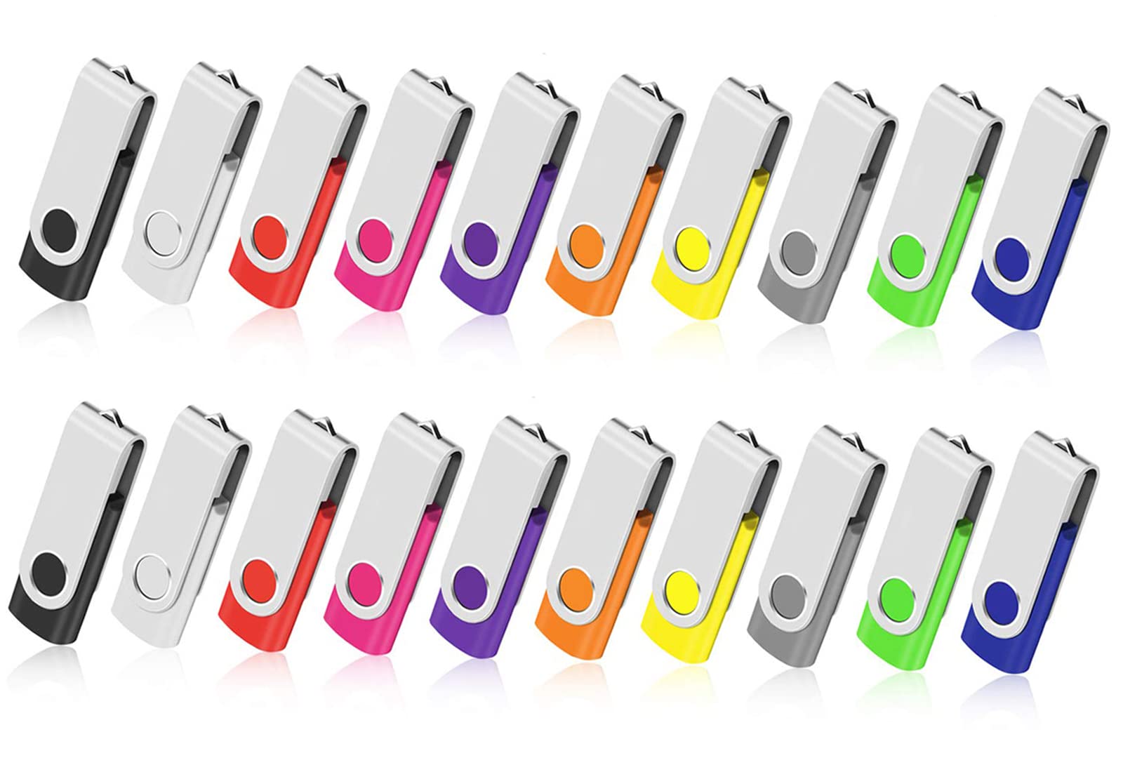 USB Stick, AreTop Memory Stick 4GB 20 Pack, Flash Drive 2.0 Swivel Thum ...