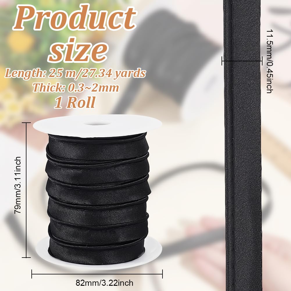 Cotton Sewing Trim BENECREAT Flat Satin Piping Ribbon 1/2 Inch X 27.3 ...