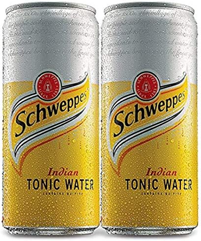 Amazon.com : Schweppes Tonic Water 330ml, Pack of 2 Cans (Imported ...