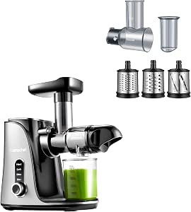 Amazon.com: AMZCHEF Exprimidor de masticación lenta incluido con ...