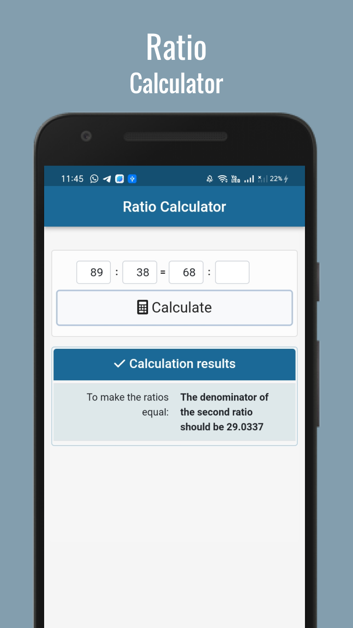 Ratio Calculator - App on the Amazon Appstore