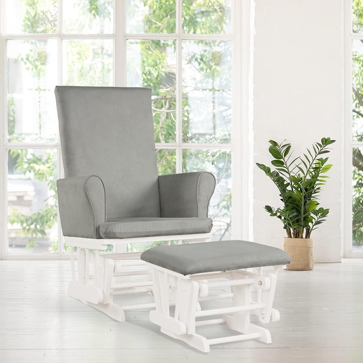 Sereno Nursing Glider maternity rocking chair with glide lock and ...