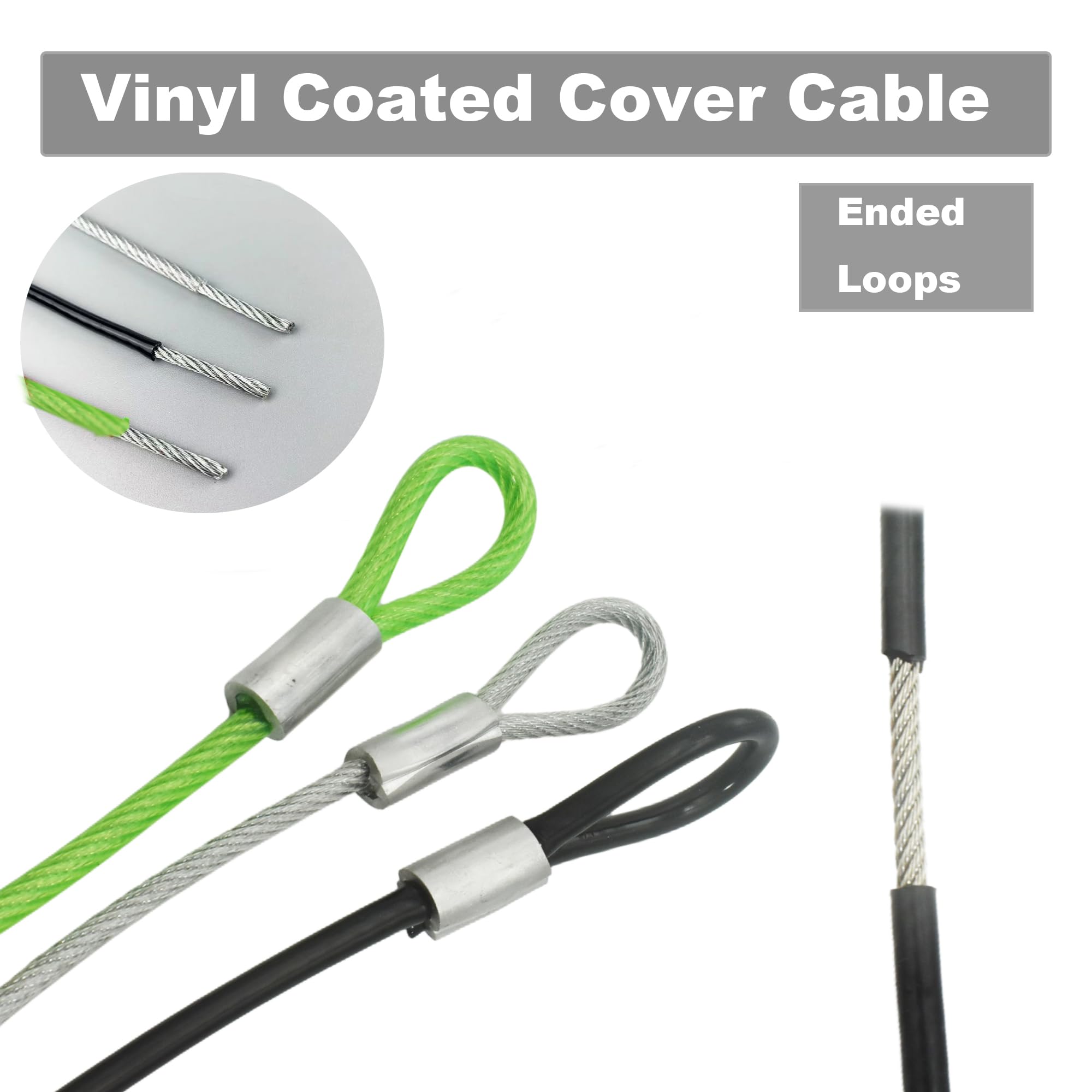 Snapklik.com : Bytiyar 5FT 6mm Stainless Security Cables Tether,Braided ...