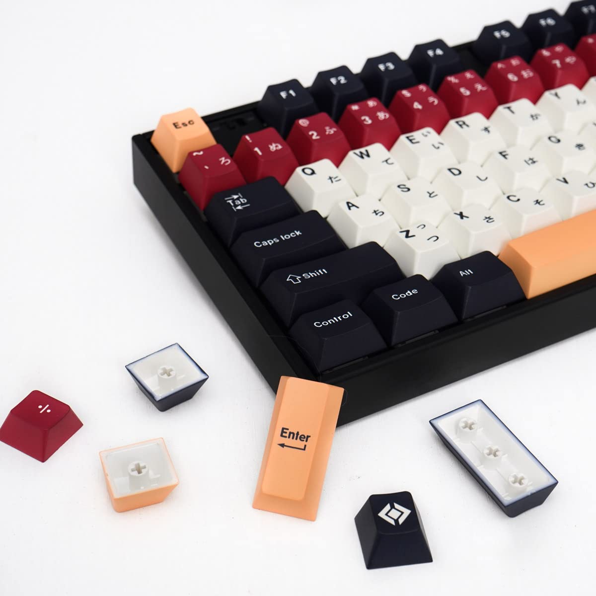 Buy mintcapsPBT Japanese Black White Keycaps Set Cherry Profile Keycaps ...