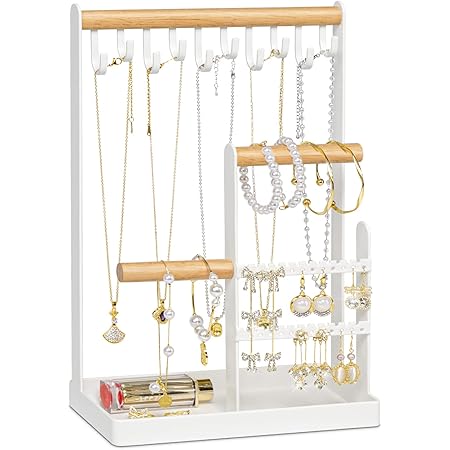 Amazon.com: ROTATE COLOR Jewelry Organizer Stand Necklace Holder,4-Tier ...
