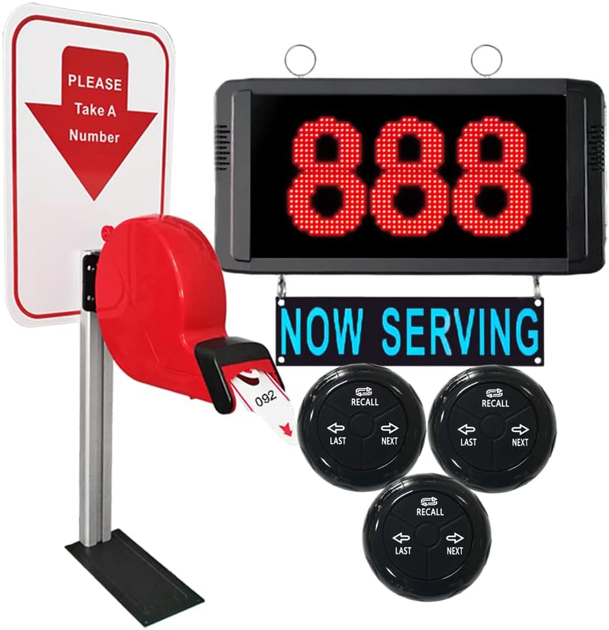Amazon.com: Queue Calling System Restaurant Pager Waiting Number Calling System Queue Management ...